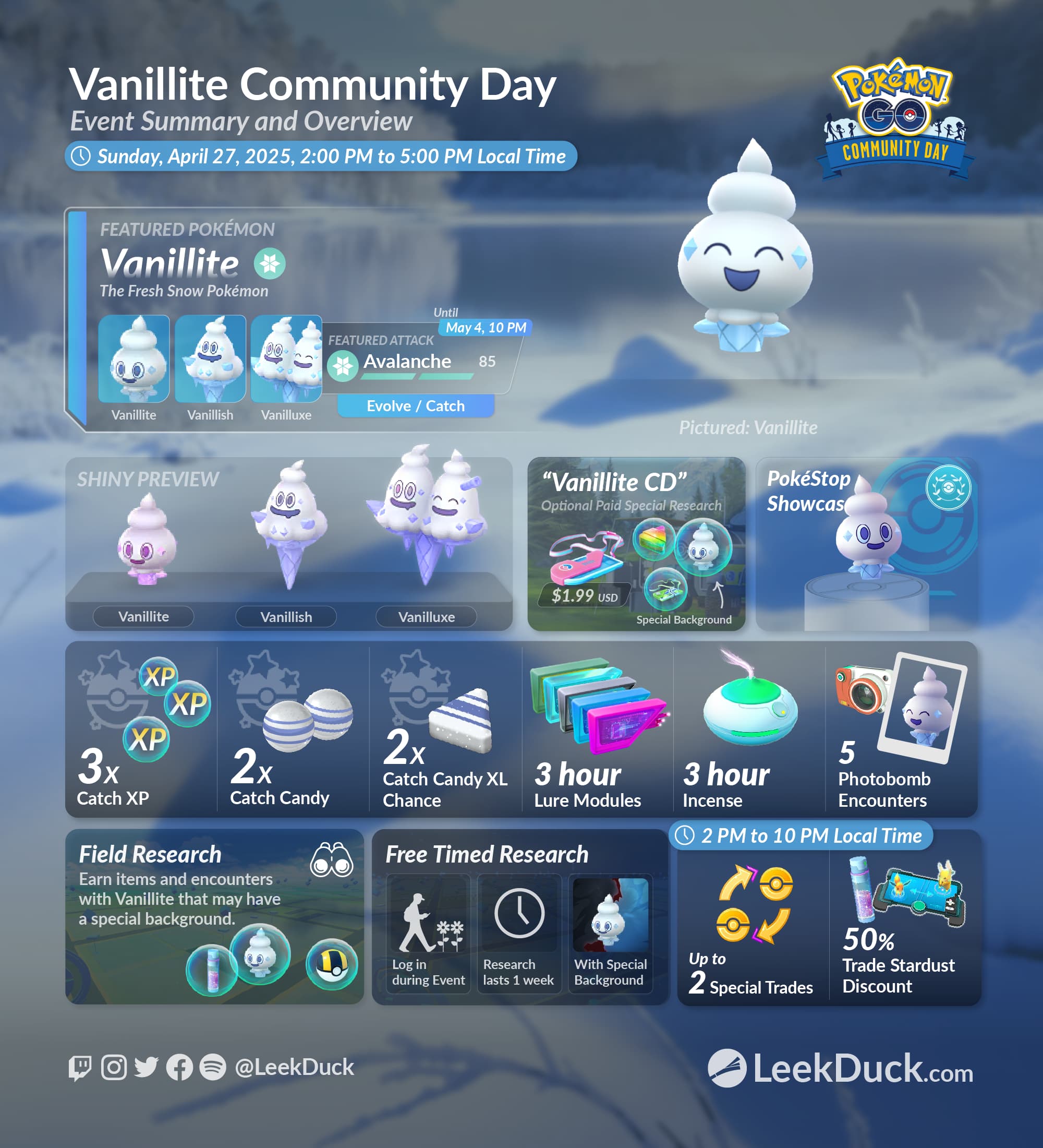 Vanillite Community Day - Leek Duck | Pokémon GO News and Resources