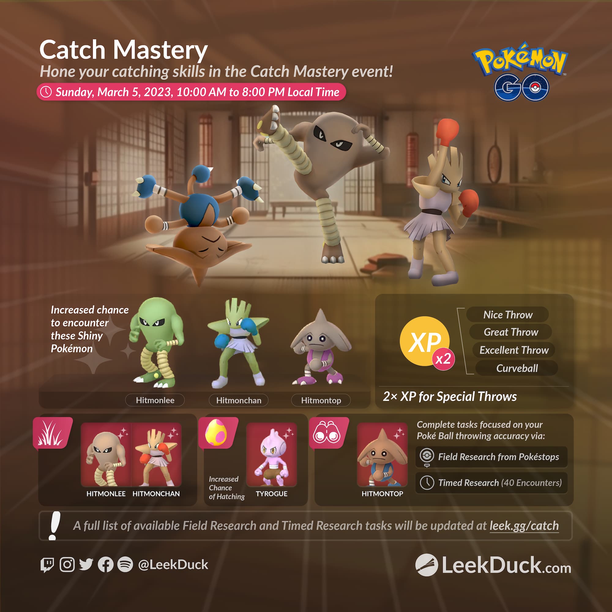Catch Mastery Event - Leek Duck | Pokémon GO News and Resources