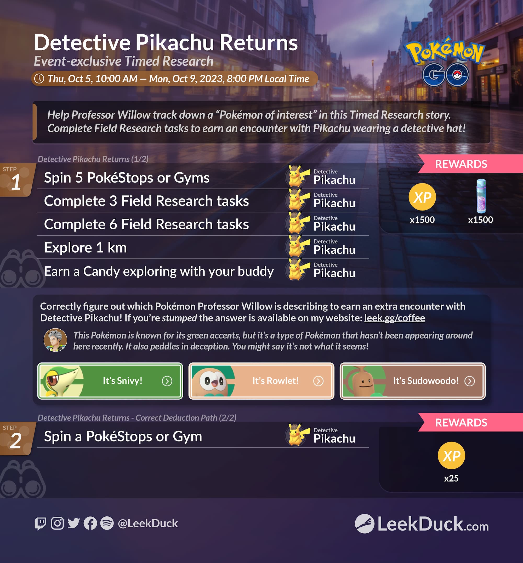 Detective Pikachu Returns - Leek Duck | Pokémon GO News and Resources