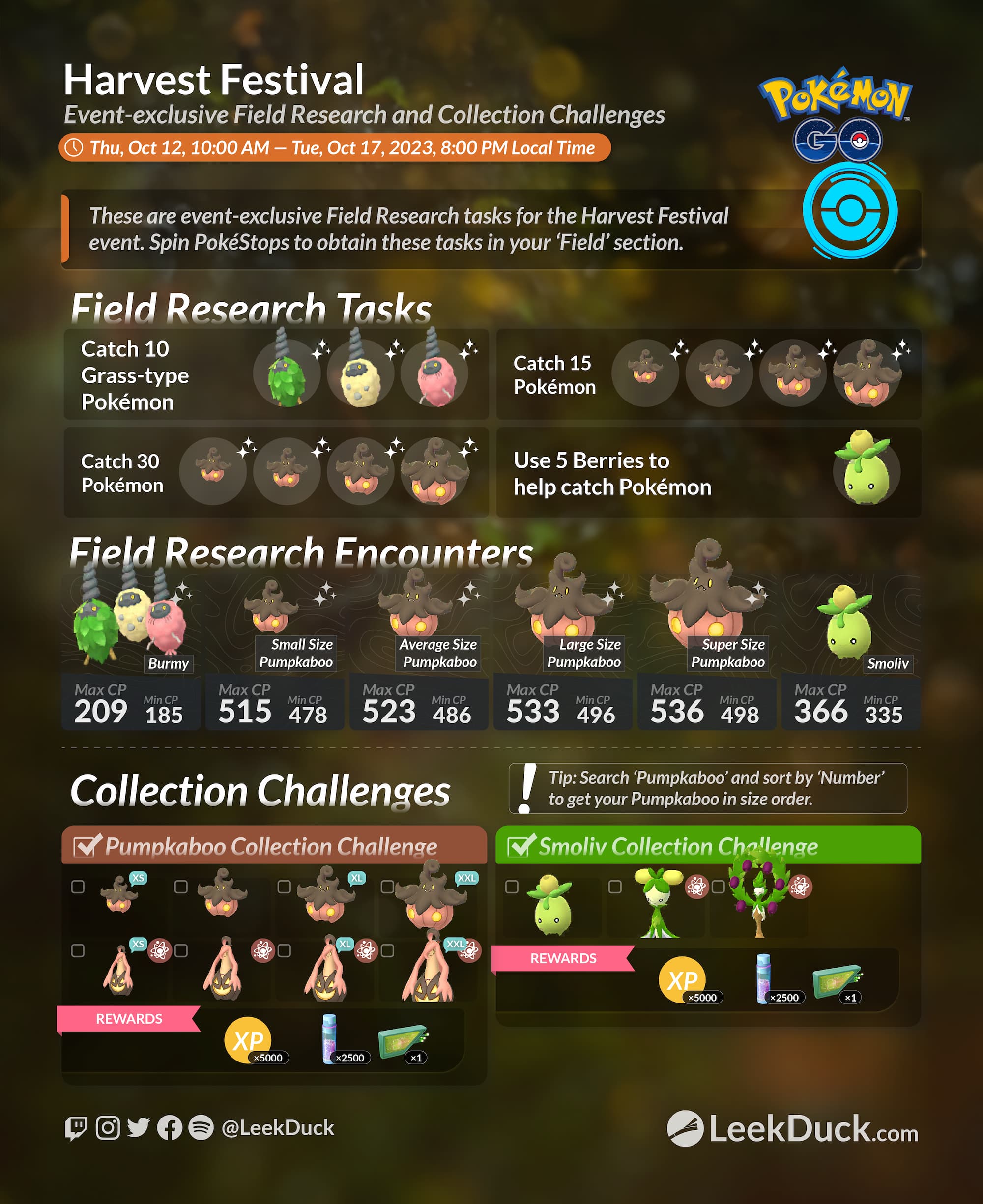 Harvest Festival - Leek Duck | Pokémon GO News and Resources