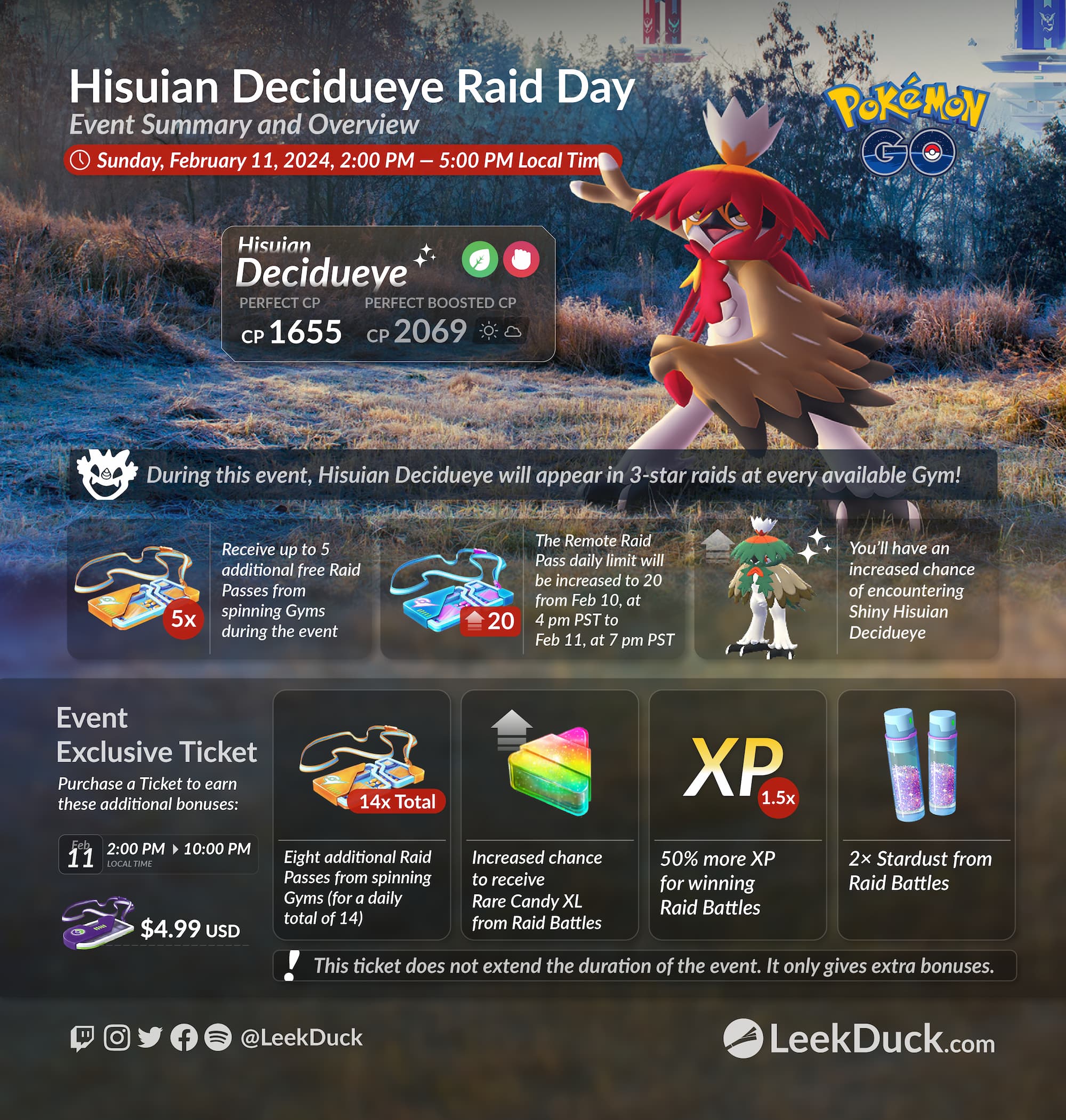 Hisuian Decidueye Raid Day - Leek Duck | Pokémon GO News and Resources
