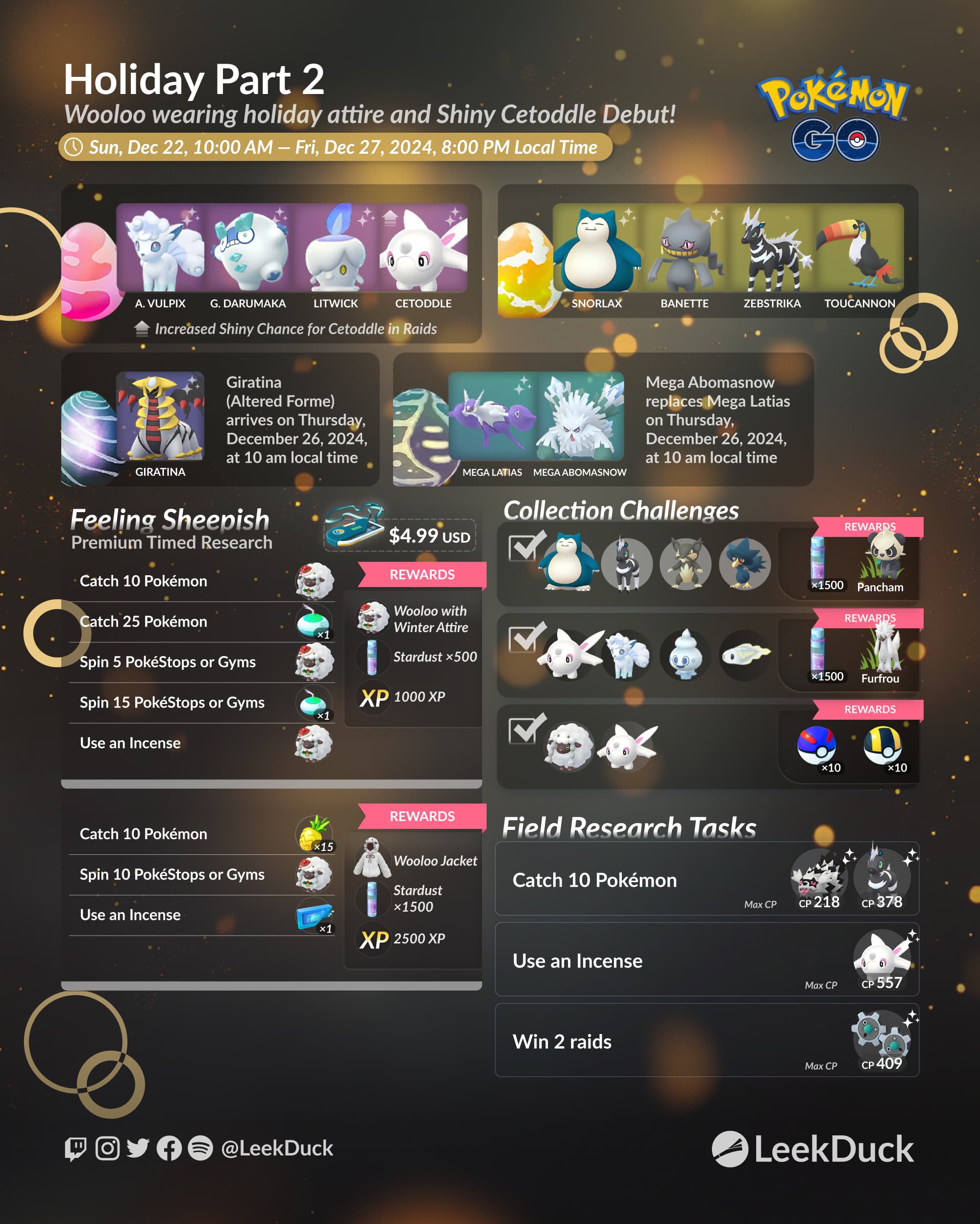 Pokémon GO Holiday: Part 2 - Leek Duck | Pokémon GO News and Resources