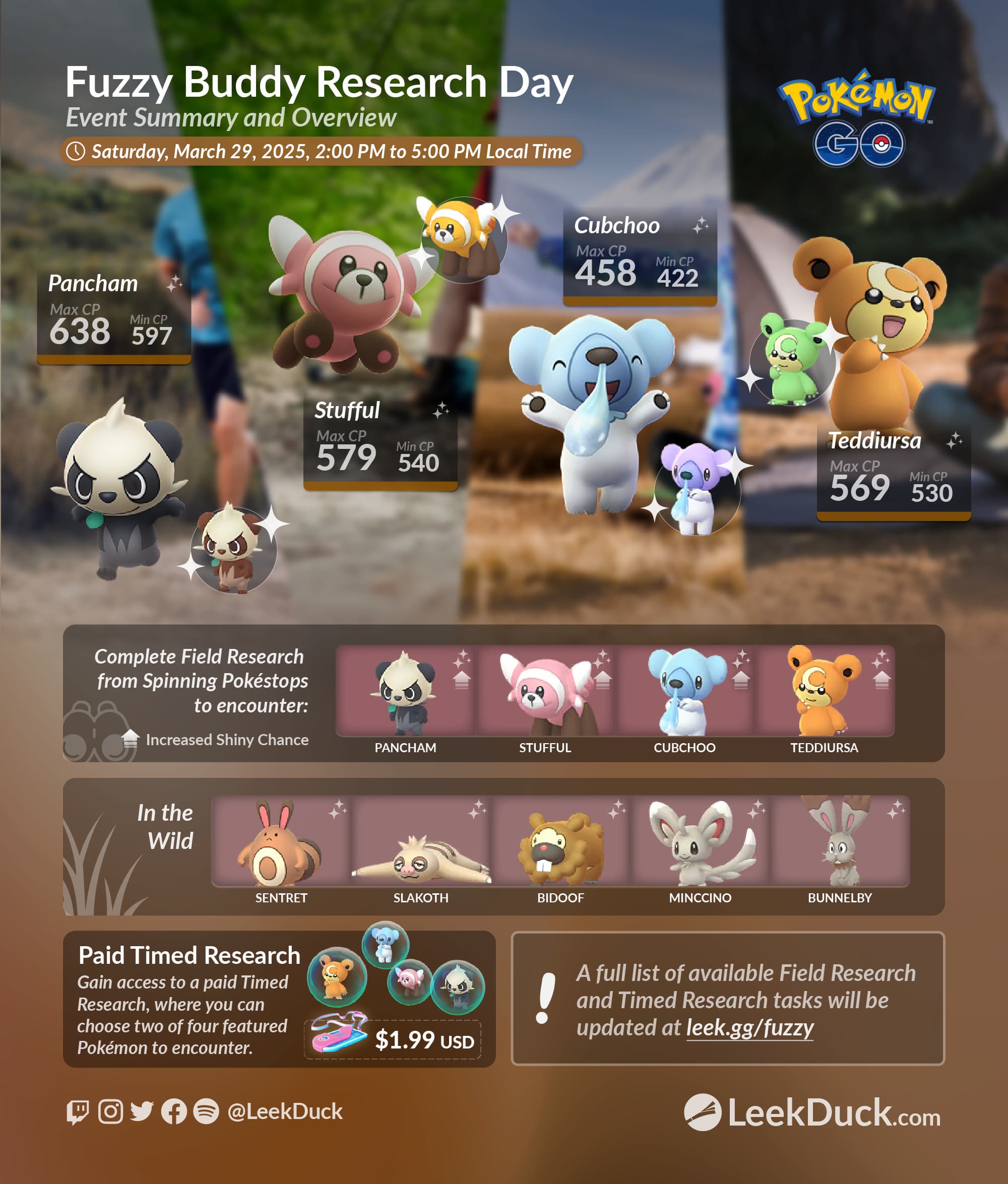 Fuzzy Buddy Research Day - Leek Duck | Pokémon GO News and Resources