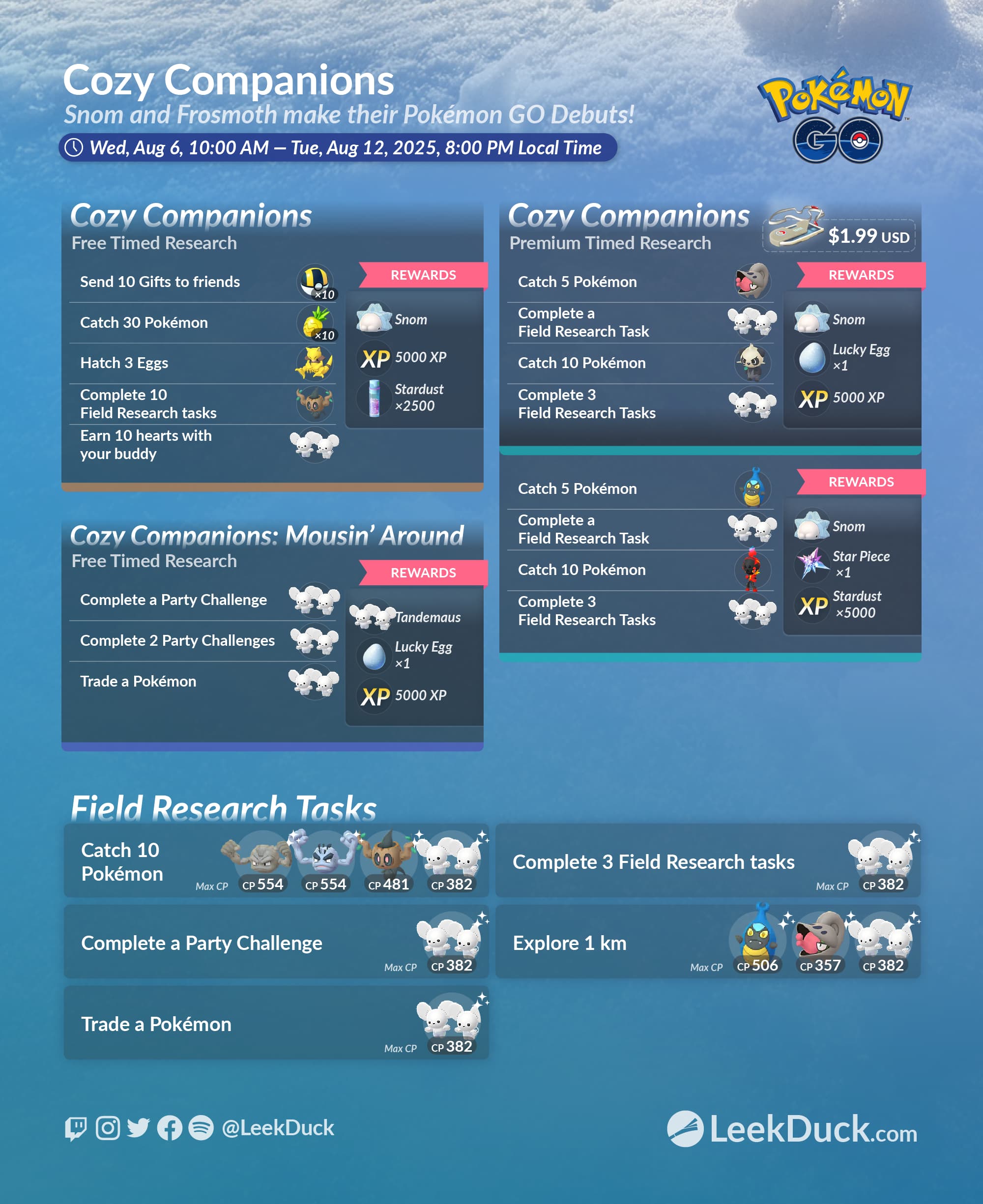 Cozy Companions - Leek Duck | Pokémon GO News and Resources