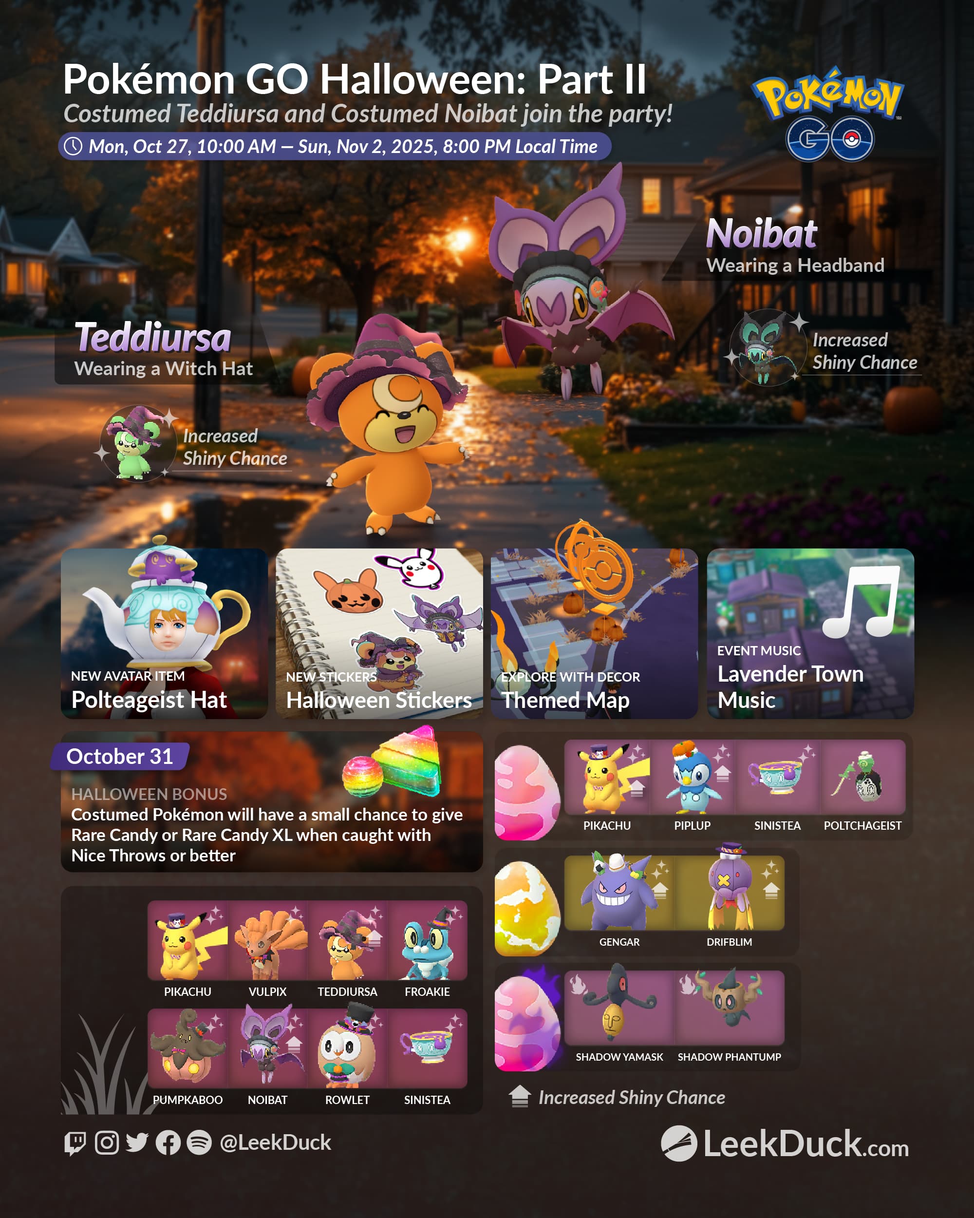 Pokémon GO Halloween 2025 Part II - Leek Duck | Pokémon GO News and ...