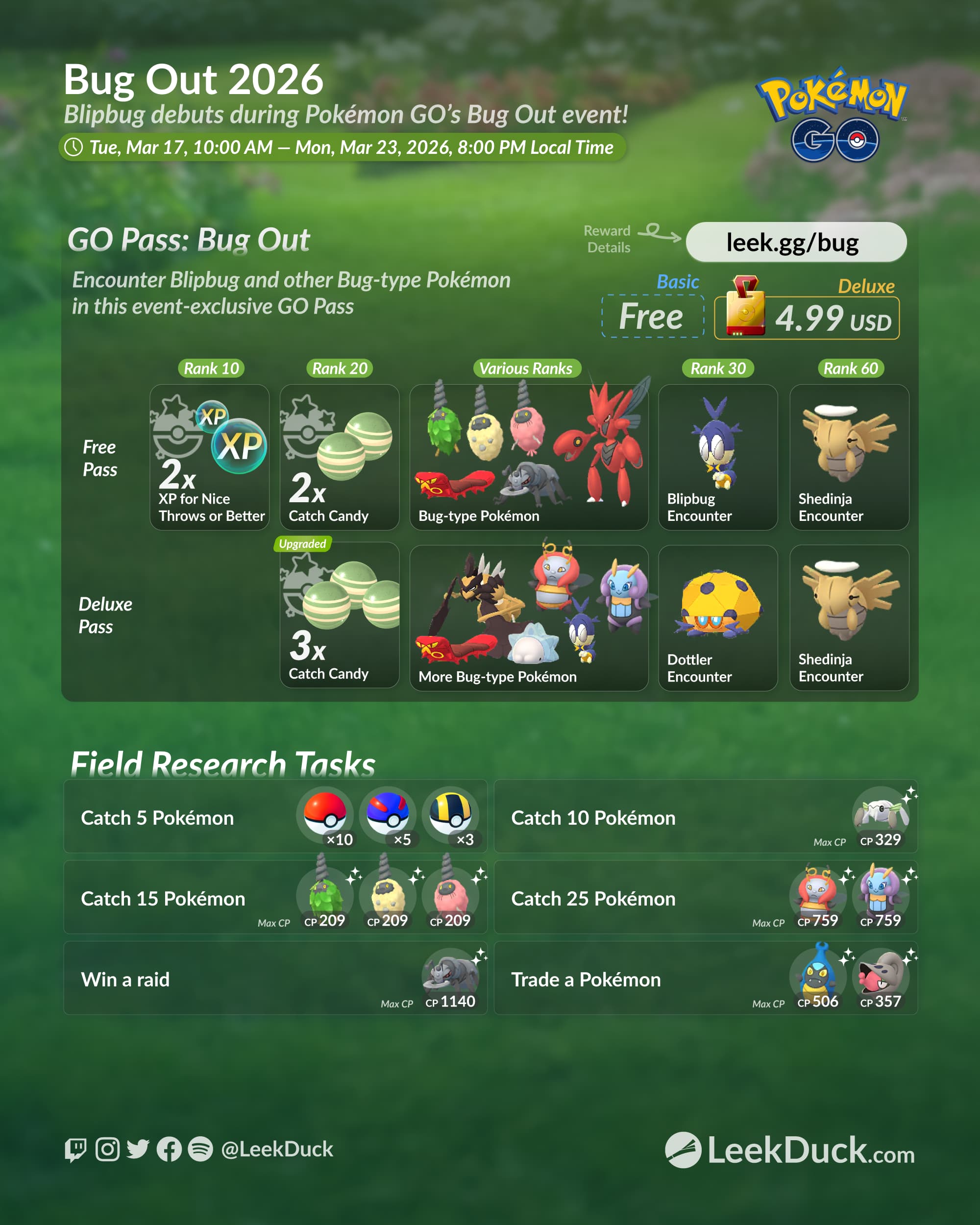 Bug Out 2026 - Leek Duck | Pokémon GO News and Resources