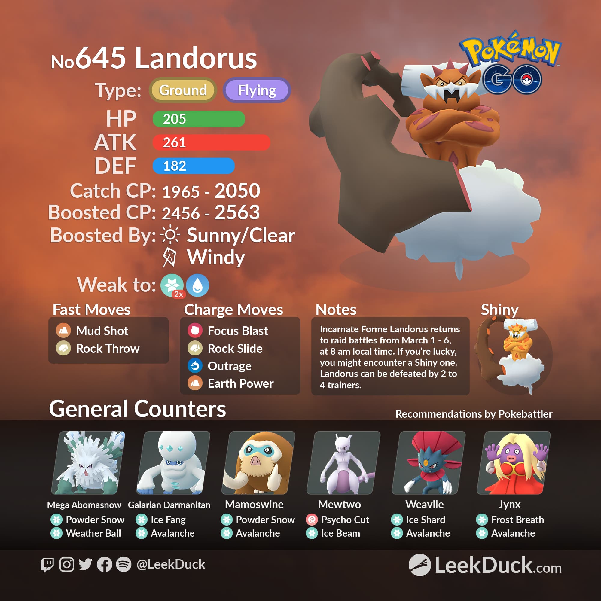 Incarnate Forme Landorus Return to Raids - Leek Duck | Pokémon GO News ...