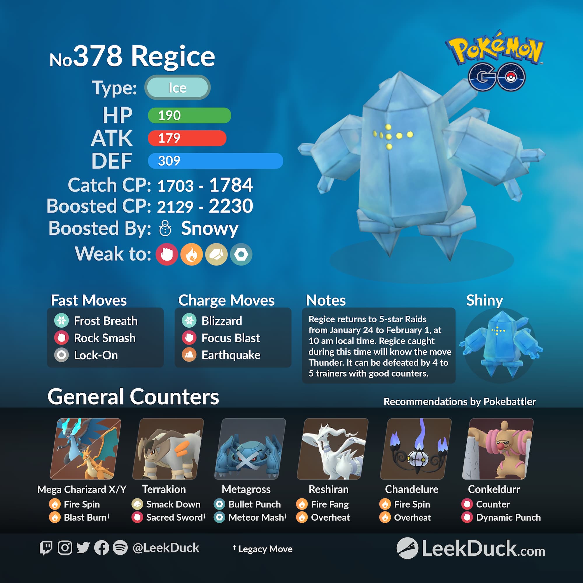Regice Returns to 5-star Raid Battles - Leek Duck | Pokémon GO News and ...