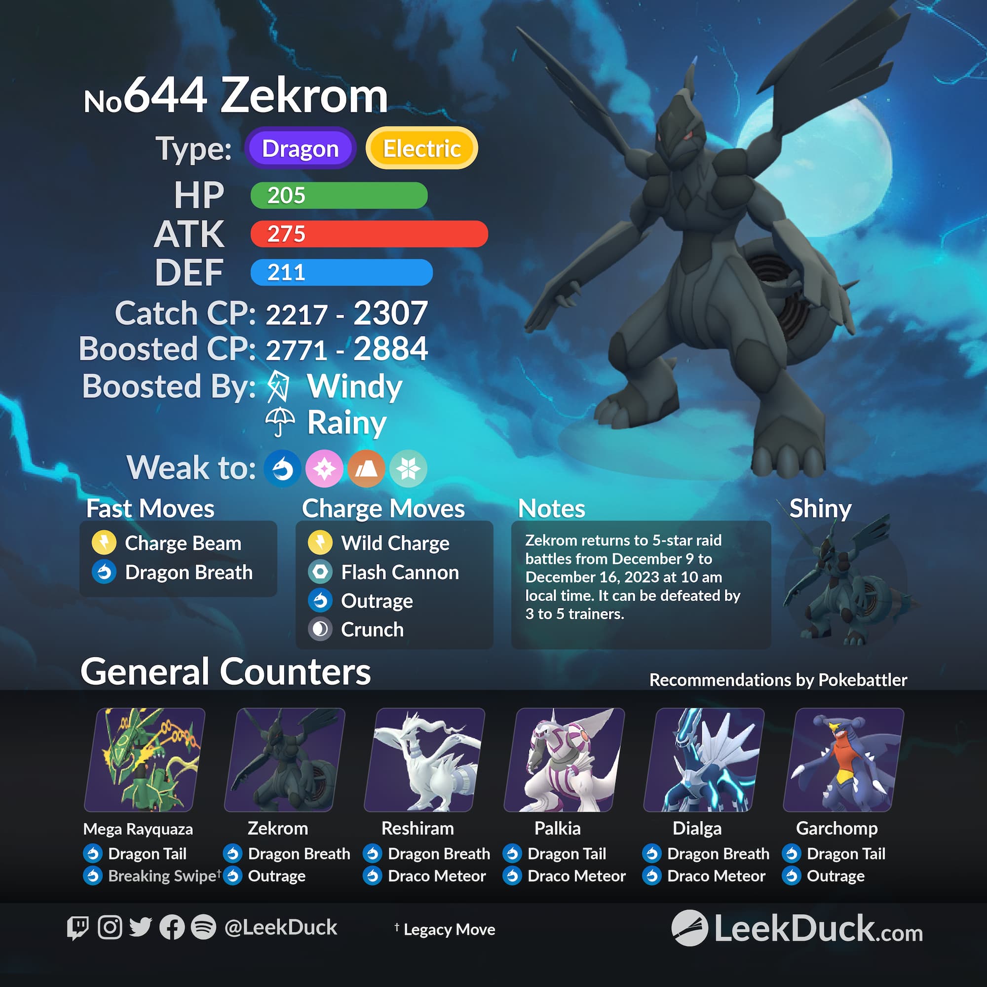 Zekrom in 5-star Raid Battles - Leek Duck | Pokémon GO News and Resources