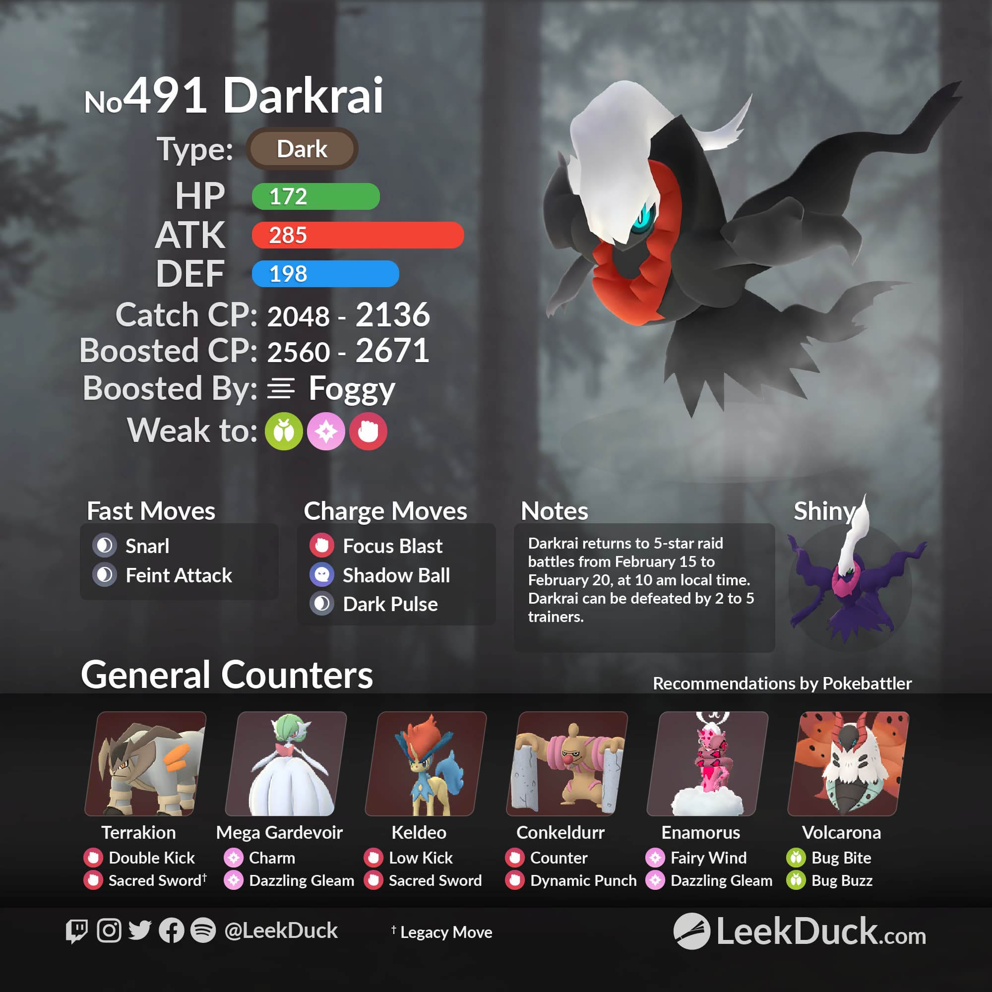 Darkrai in 5-star Raid Battles - Leek Duck | Pokémon GO News and Resources