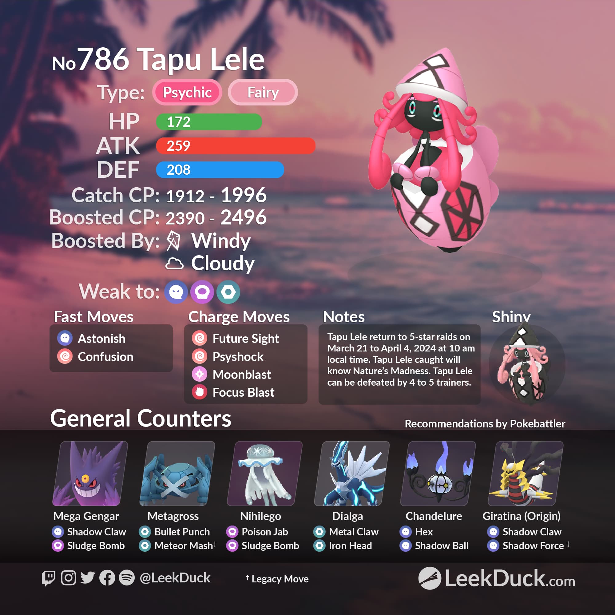 Tapu Lele in 5-star Raid Battles - Leek Duck | Pokémon GO News and ...