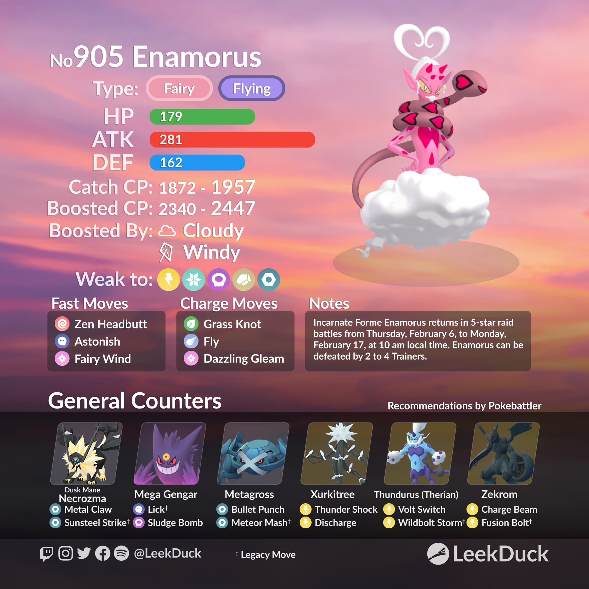 Enamorus in 5-star Raid Battles - Leek Duck | Pokémon GO News and Resources