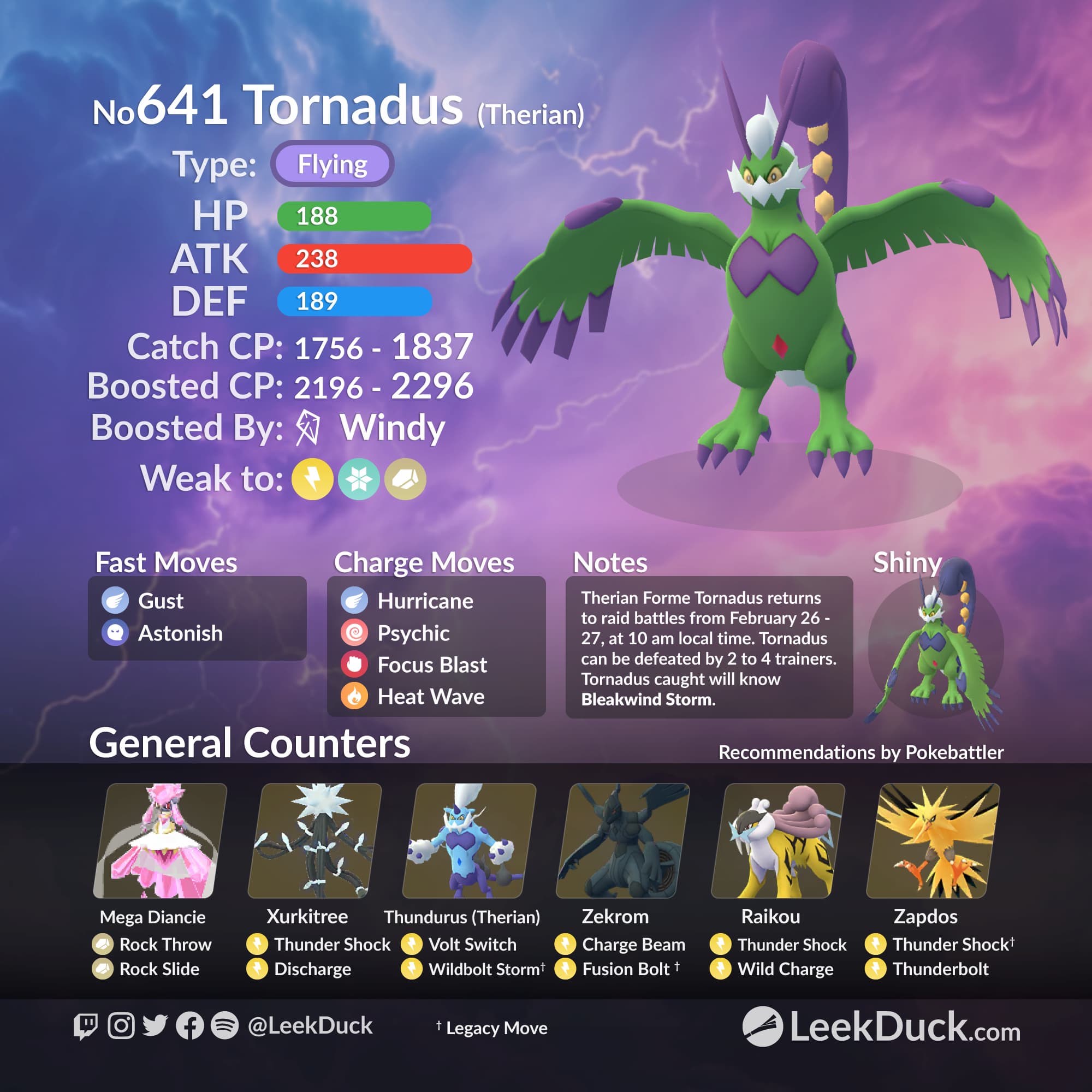 Tornadus, Thundurus, and Landorus in 5-star Raid Battles - Leek Duck ...