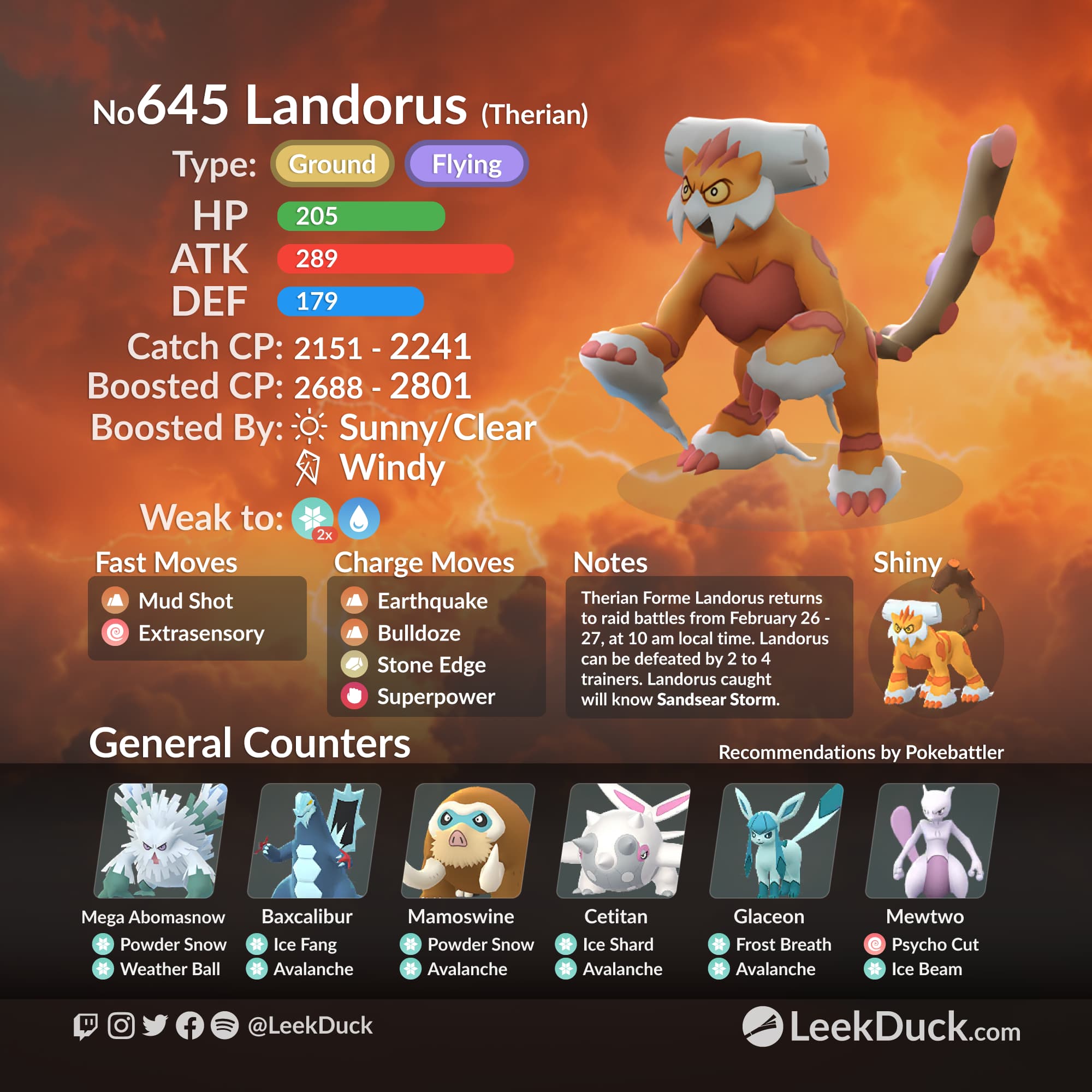Tornadus, Thundurus, and Landorus in 5-star Raid Battles - Leek Duck ...