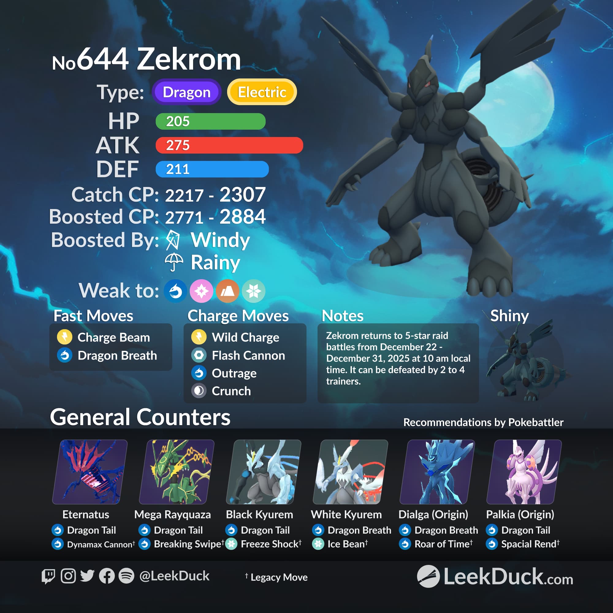 Zekrom in 5-star Raid Battles - Leek Duck | Pokémon GO News and Resources
